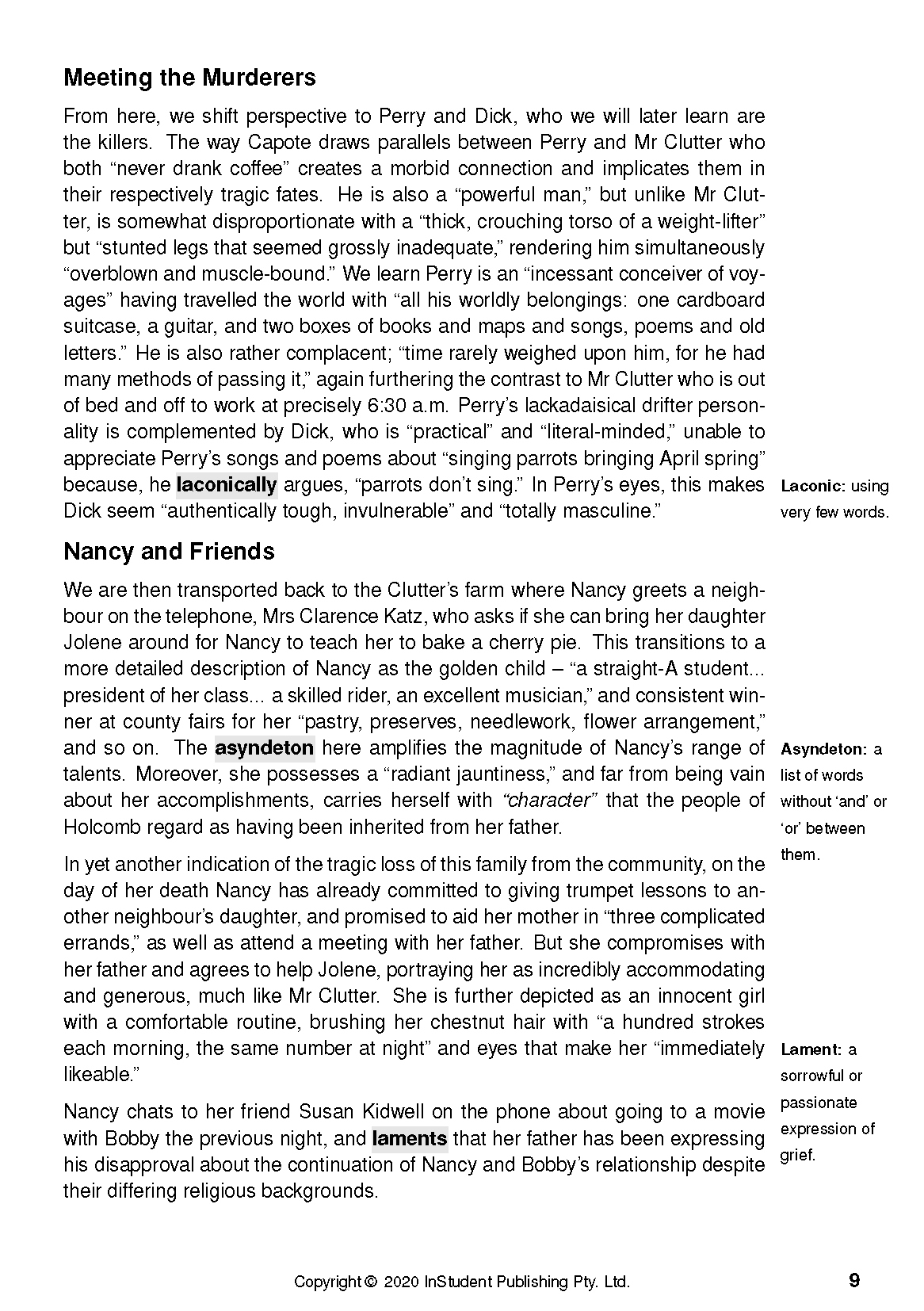 In Cold Blood Text Guide - ATAR Notes Text Guides - Free shipping on ...